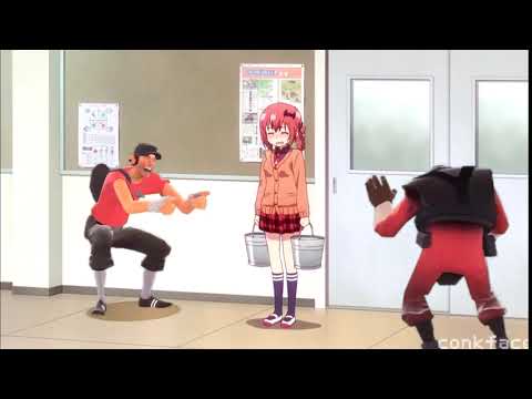 TF2 mercs bully satania