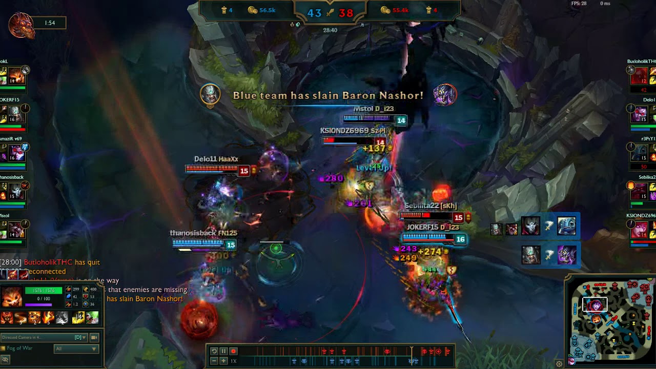 League of legends baron steal - YouTube