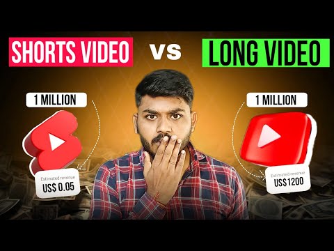 Shorts Earning Vs Long Video Earning | 1 Million Long Video Earning ...
