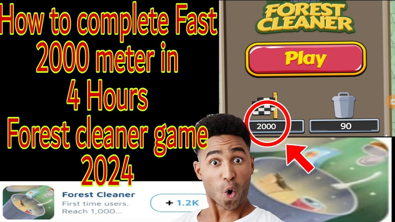 How to complete Fast 2000 meter Forest cleaner game |How to fast complete Forest cleaner game ...