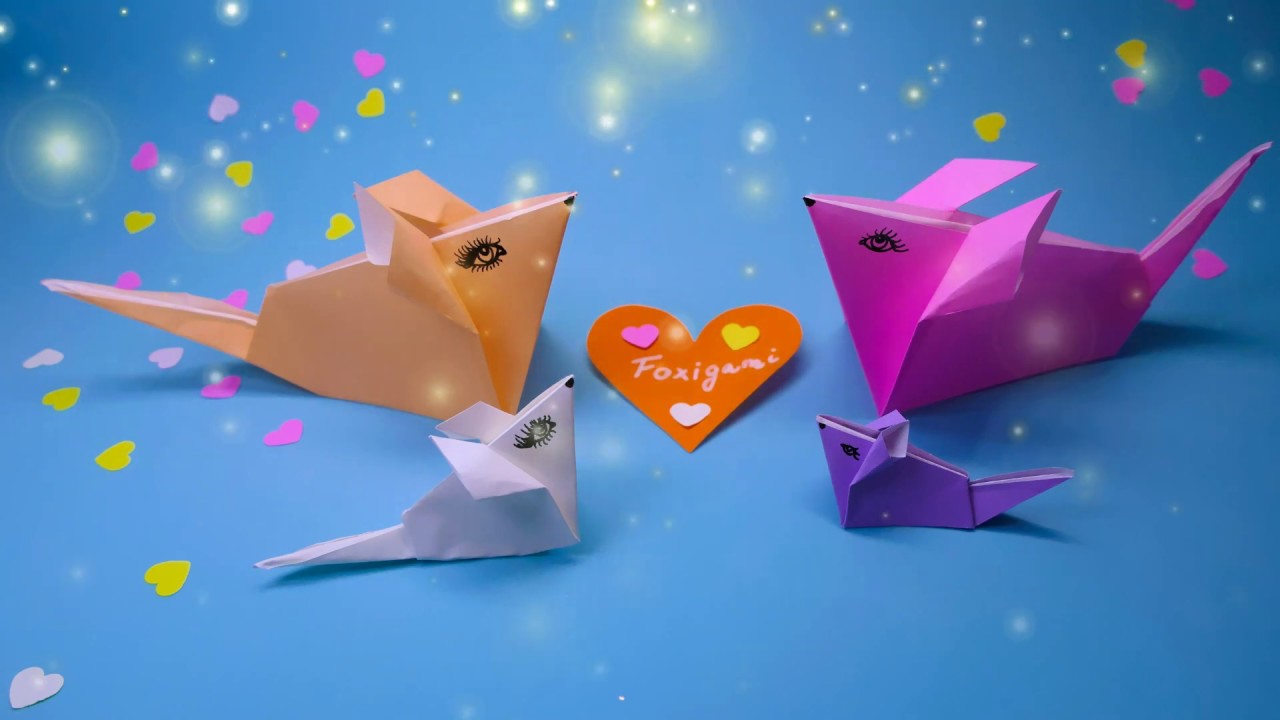 🐭 Easy Mouse Origami Tutorial 🐭 (How to make Mouse out of Paper Step By ...