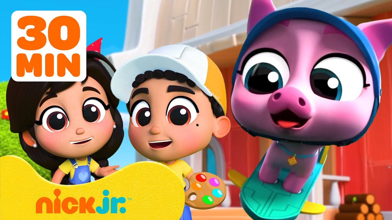 Barnyard Daycare Baby Pig's Most Colorful Moments! 🎨 30 Minutes | Nick ...