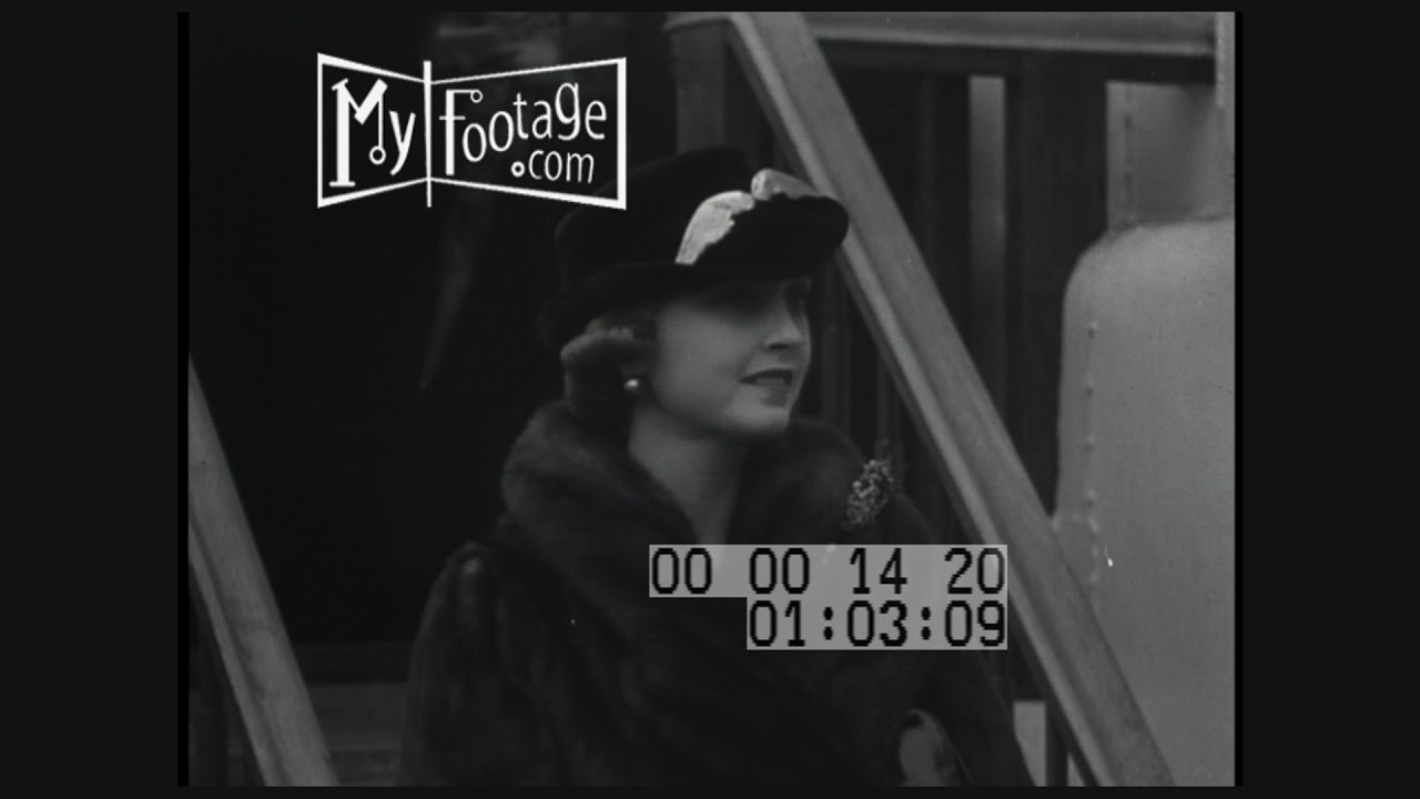 1934 Barbara Hutton Returns From Honeymoon With Alexis Mdivani - YouTube