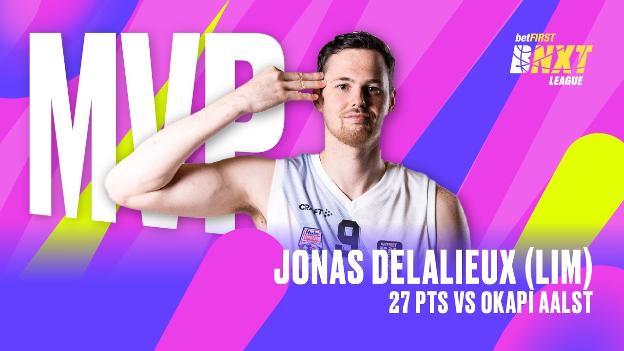 Jonas Delalieux (LIM) with 27 pts vs Okapi Aalst // betFIRST BNXT MVP ...