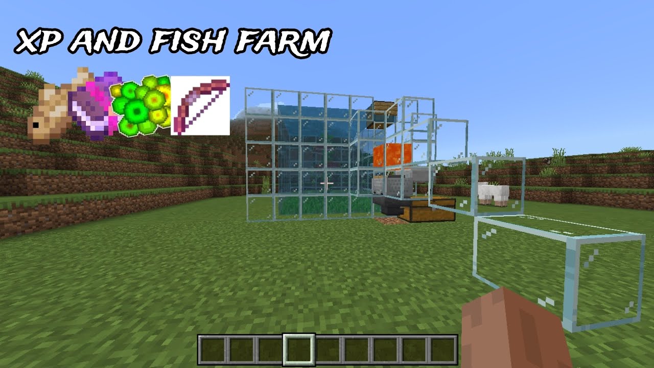 | minecraft easiest AFK fish farm | bedrock edition | - YouTube