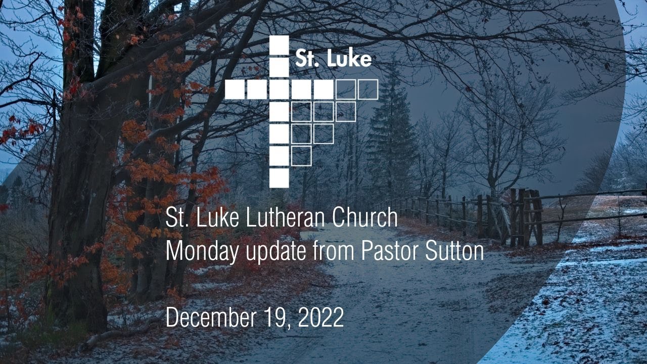 Monday Update with Pastor Sutton - December 19, 2022 - YouTube