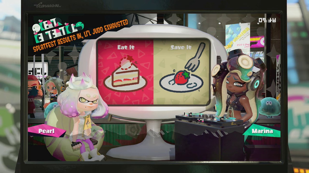 Splatoon 2 Marina's Food Based Smackdowns! Eat It VS Save It Splatfest ...