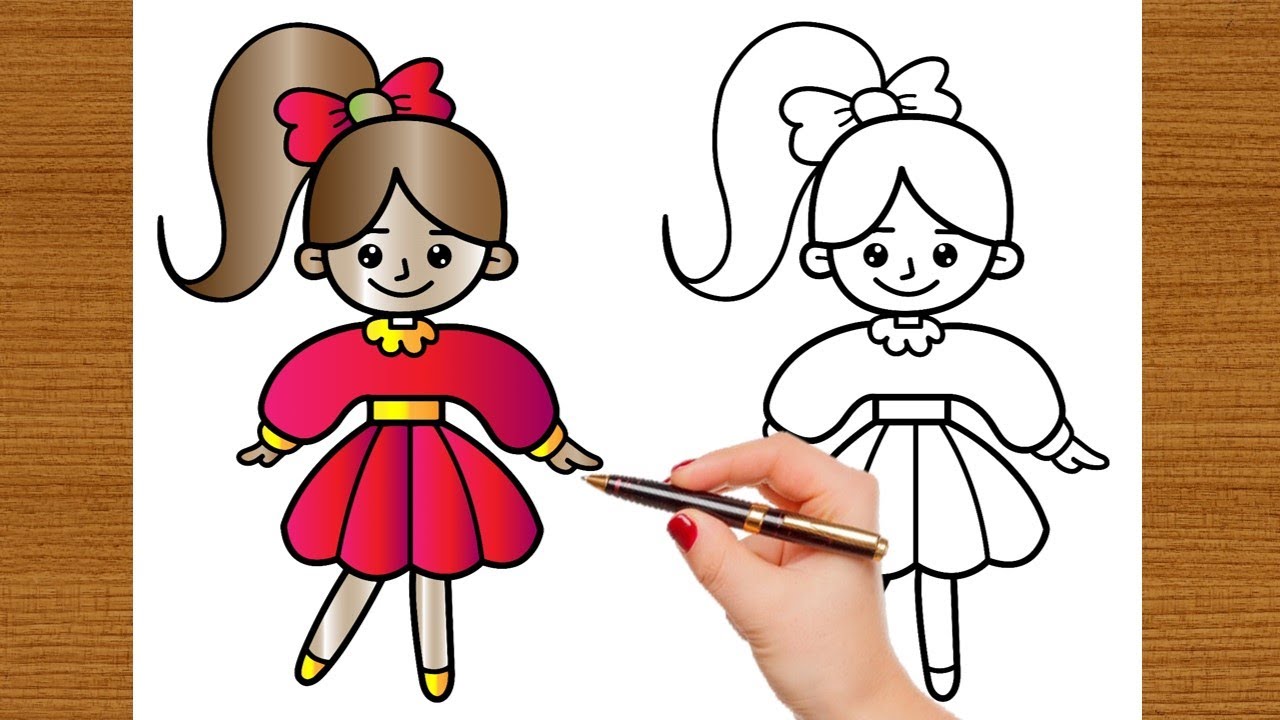 How to Draw a Beautiful Piyari Gudiya Easily! - YouTube