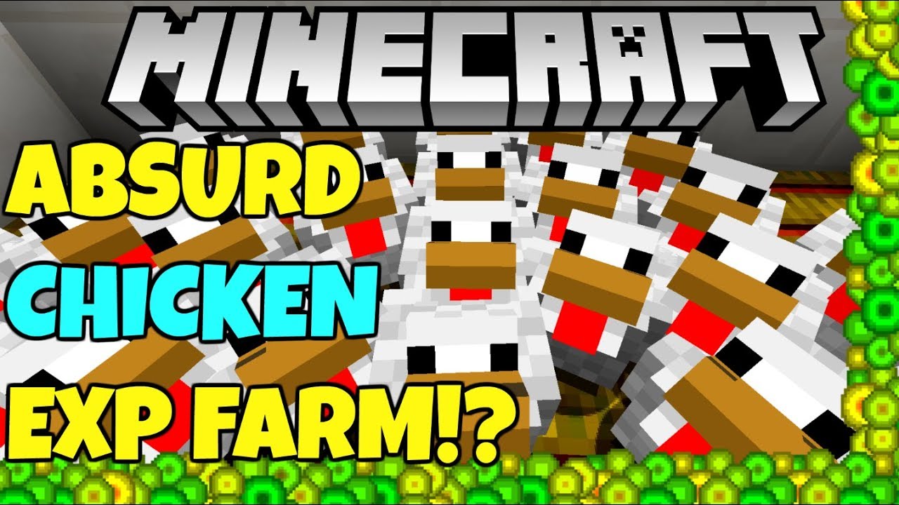 Minecraft Absurd CHICKEN EXP FARM!?! Bedrock PE PC Xbox Ps4 MCPE - YouTube