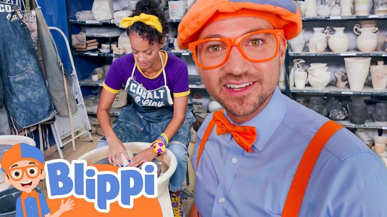 Clay Creations and Messy Art Fun! | Blippi | Moonbug Kids - Fun Zone ...