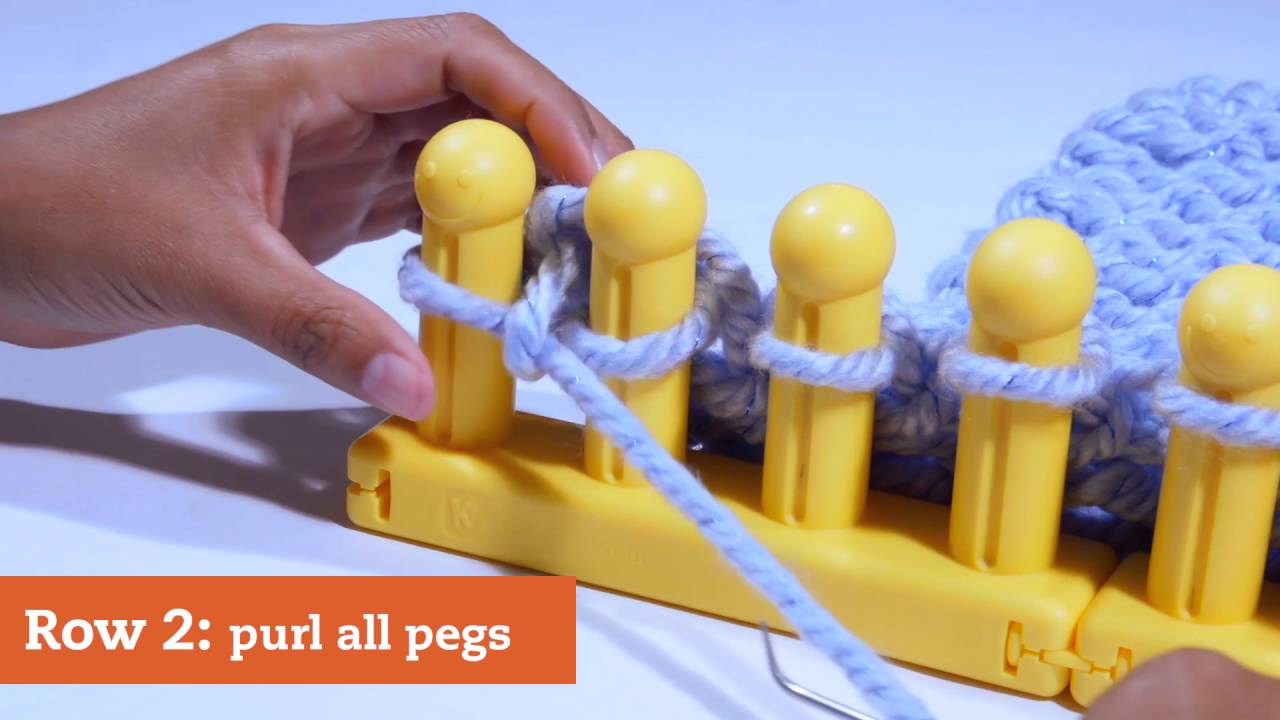 Zippy Loom Garter Stitch - YouTube