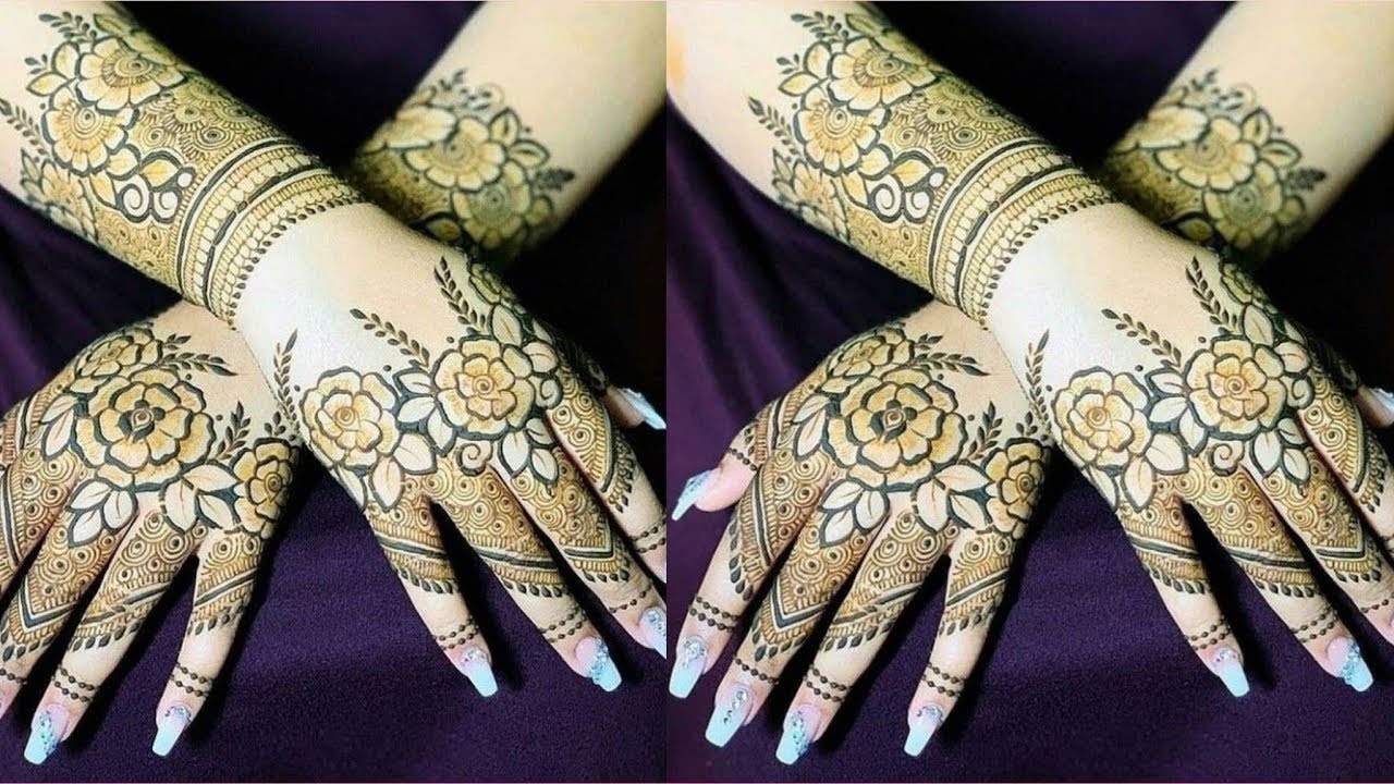 Engagement mehndi design for back hand full hand bridal mehndi design ...
