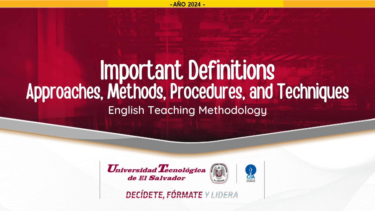 MMPE - Approaches, Methods, Procedures, and Techniques - YouTube