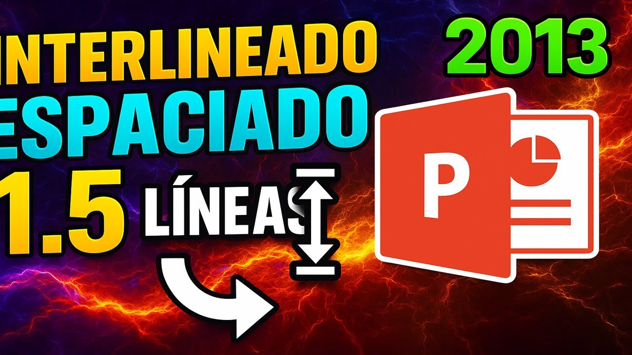 Como Poner Interlineado Espaciado 1.5 Líneas En Power Point 2013 - YouTube