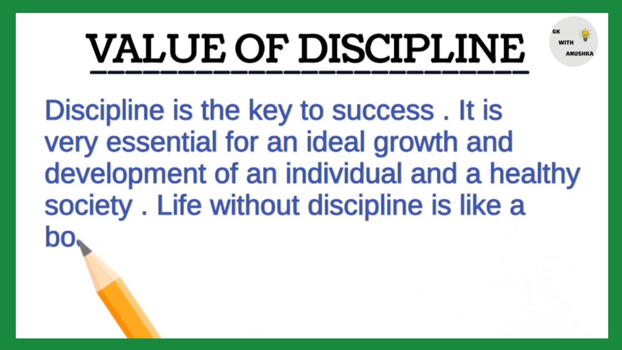 Value of Discipline || Simple Essay in English || GK WITH ANUSHKA # ...