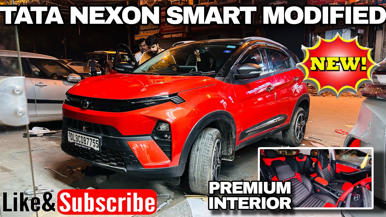 NEW NEXON FACELIFT SMART MODIFIED RED & BLACK INTERIOR FULL BASE TO TOP ...
