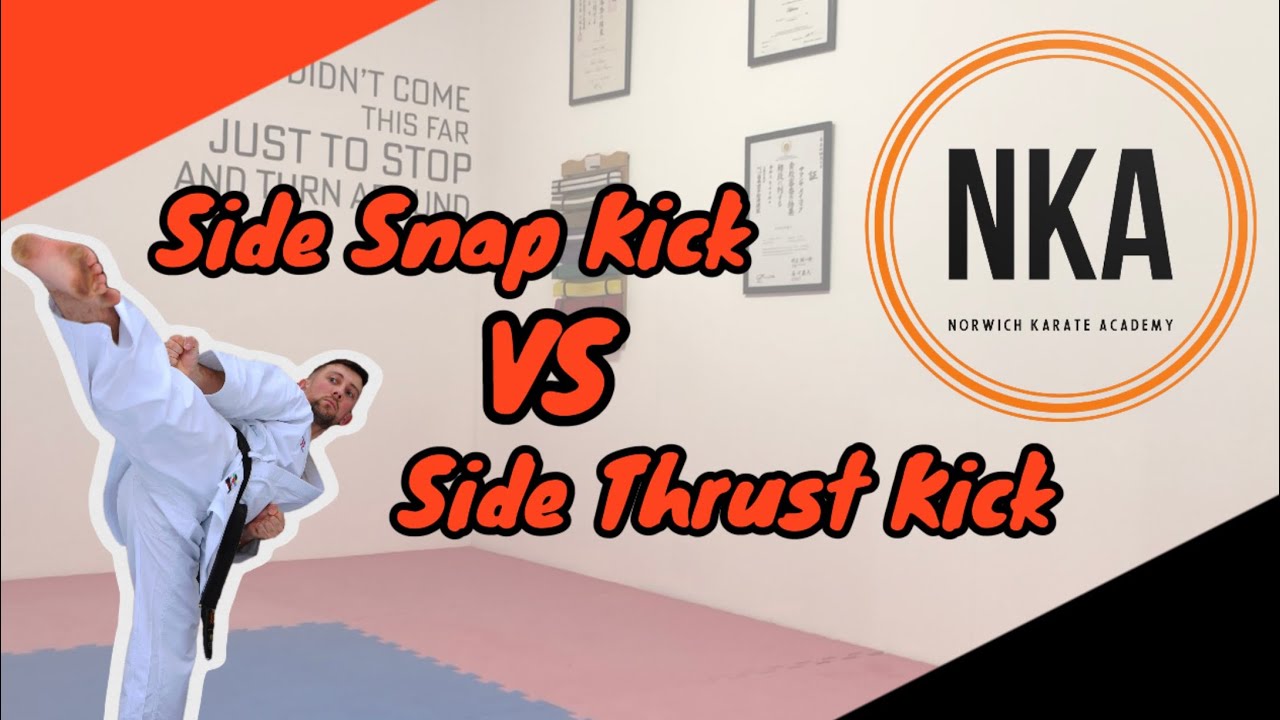 Side Snap Kick VS Side Thrust Kick - YouTube