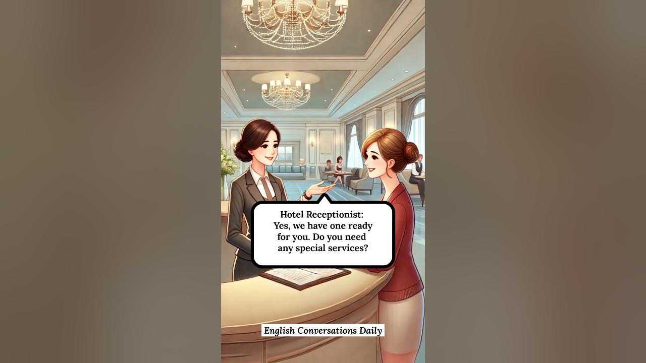 Conversation between a Hotel Receptionist and a Girl. #englishconverstions#englishspeaking# ...