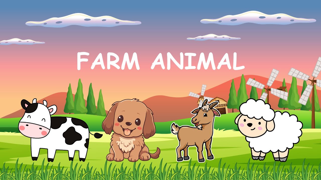 Farm Animals |Learn farm animals names in English | Kids vocabulary ...