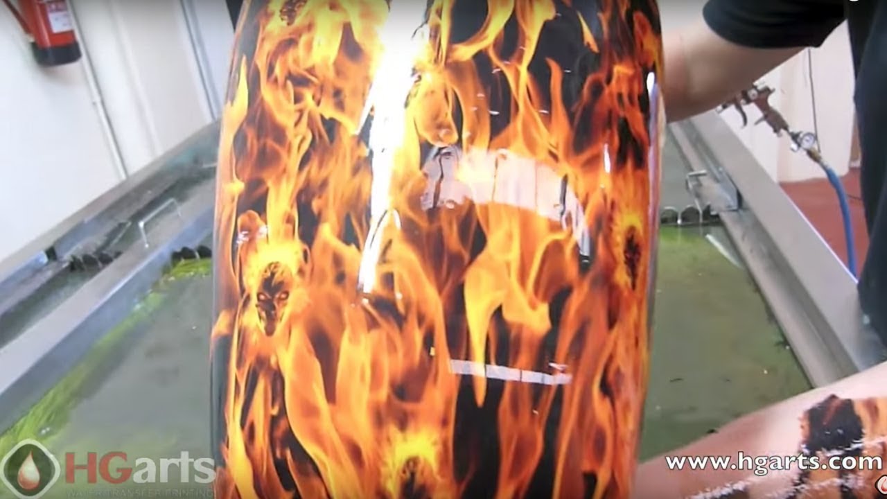 Water Transfer Printing Process - Hydrographics - Wassertransferdruck ...