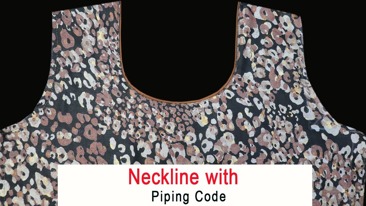Neckline with piping code in Malayalam | AdornHub - YouTube