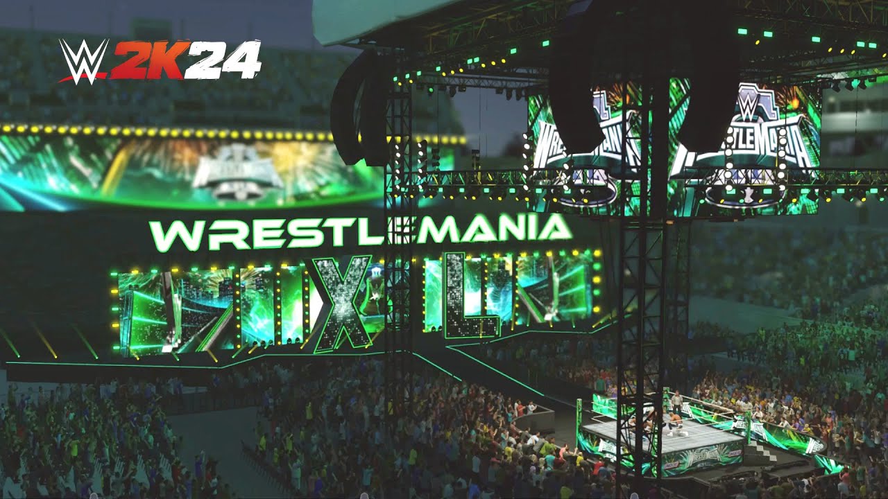 WWE 2K24 - NEW Wrestlemania 40 Arena Walkthrough (40 Years Of ...
