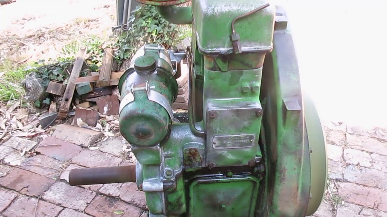 Lister LD1 3.5 HP stationary engine 1958 - YouTube