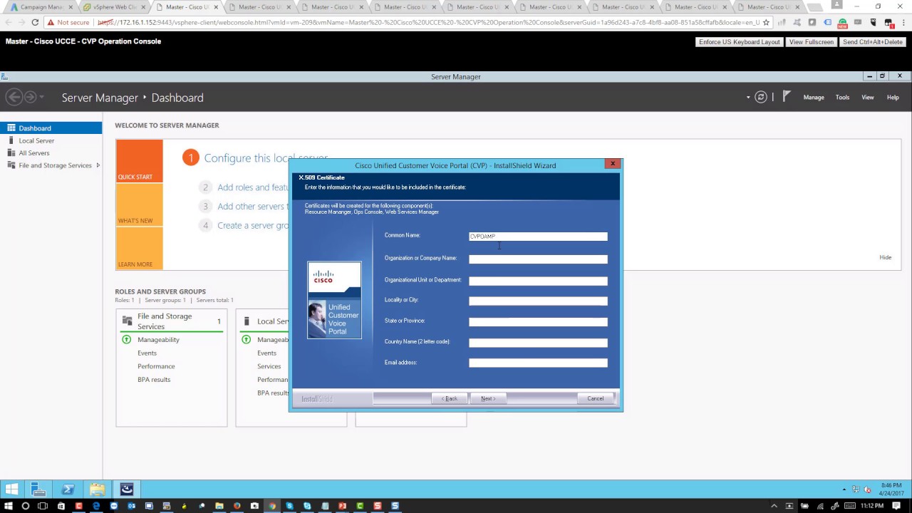 Cisco UCCE 11.5 Deploying Cisco CVP Operation Console Manager - YouTube