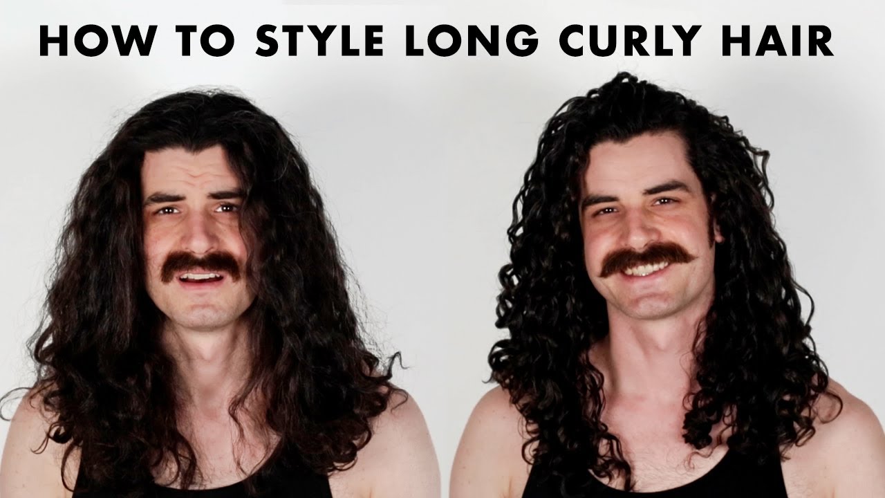 How to Style Long Curly Hair - YouTube