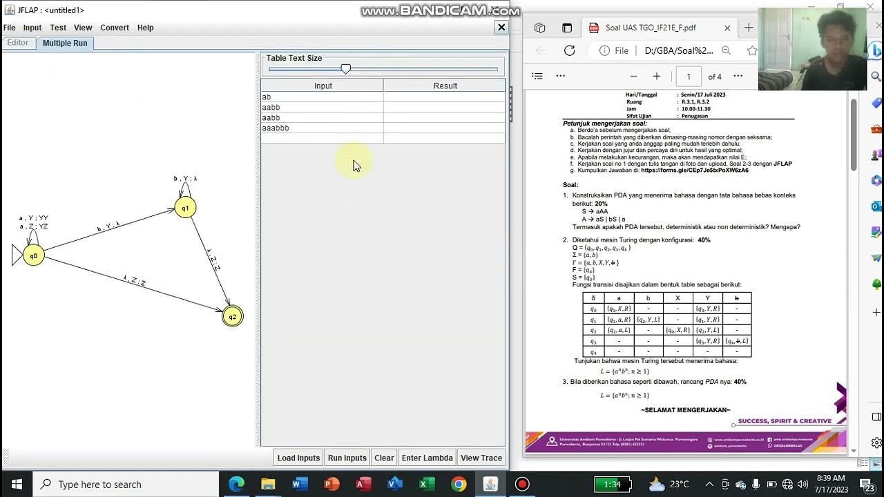 UAS TGO JFLAP PDA - YouTube