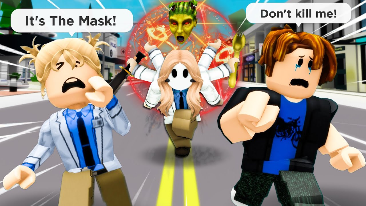 Roblox Brookhaven 🏡 RP - Funny Meme Sketch: B3LLA AND THE CURSED MASK ...