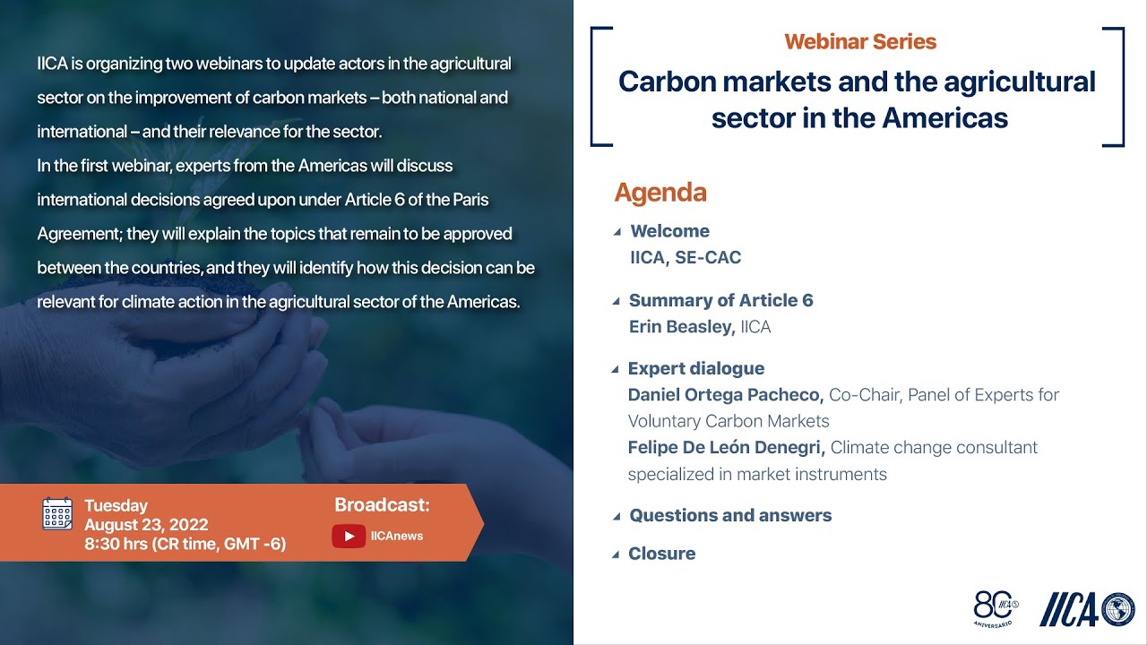 Webinar Series: Carbon markets and the agricultural sector in the ...
