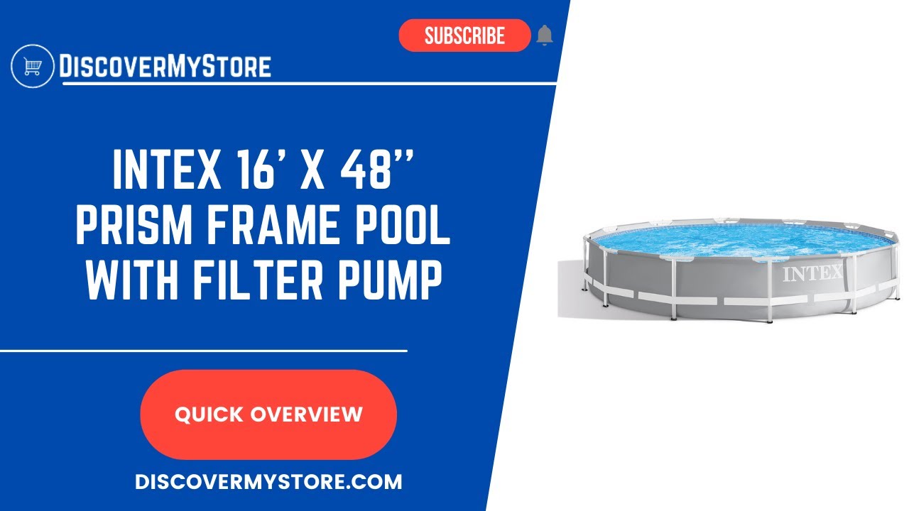INTEX 16' x 48'' Prism Frame Pool with Filter Pump - YouTube