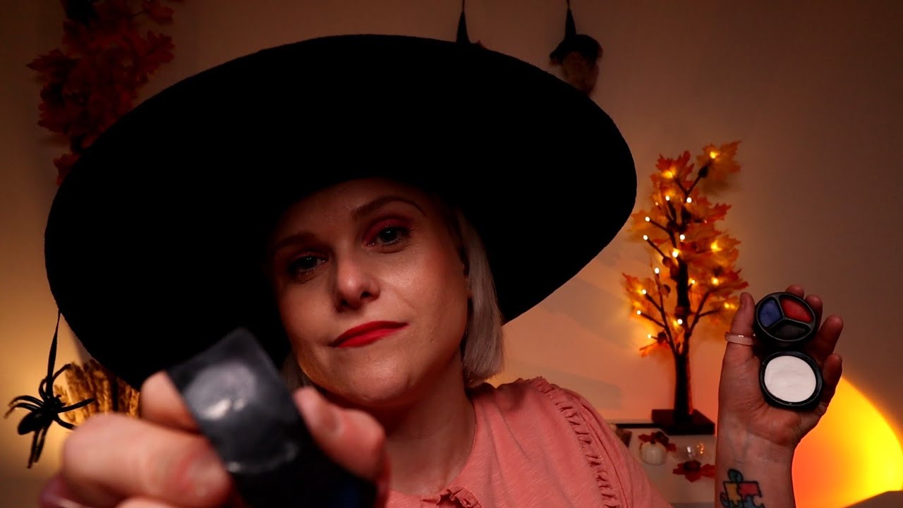 A SUPER Fast ASMR Halloween Make Up / Face Painting - YouTube