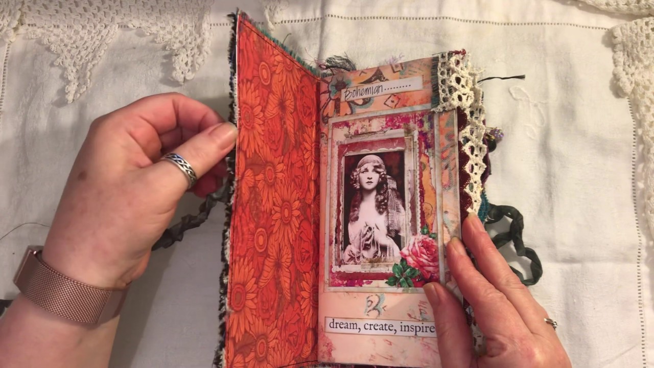 BOHO Bohemian Gypsy Style Travelers Notebook insert ARTYmaze - YouTube