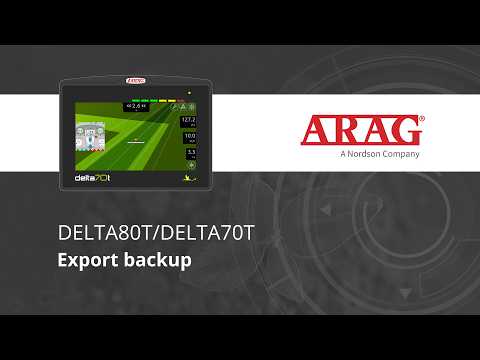 Export backup – DELTA80T / DELTA70T | ARAG Precision Ag