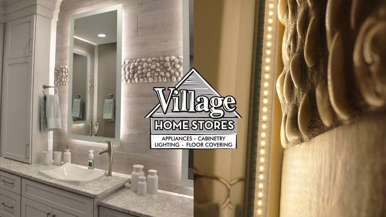 Custom Mirror Back-lit By Diode LED Lights - YouTube