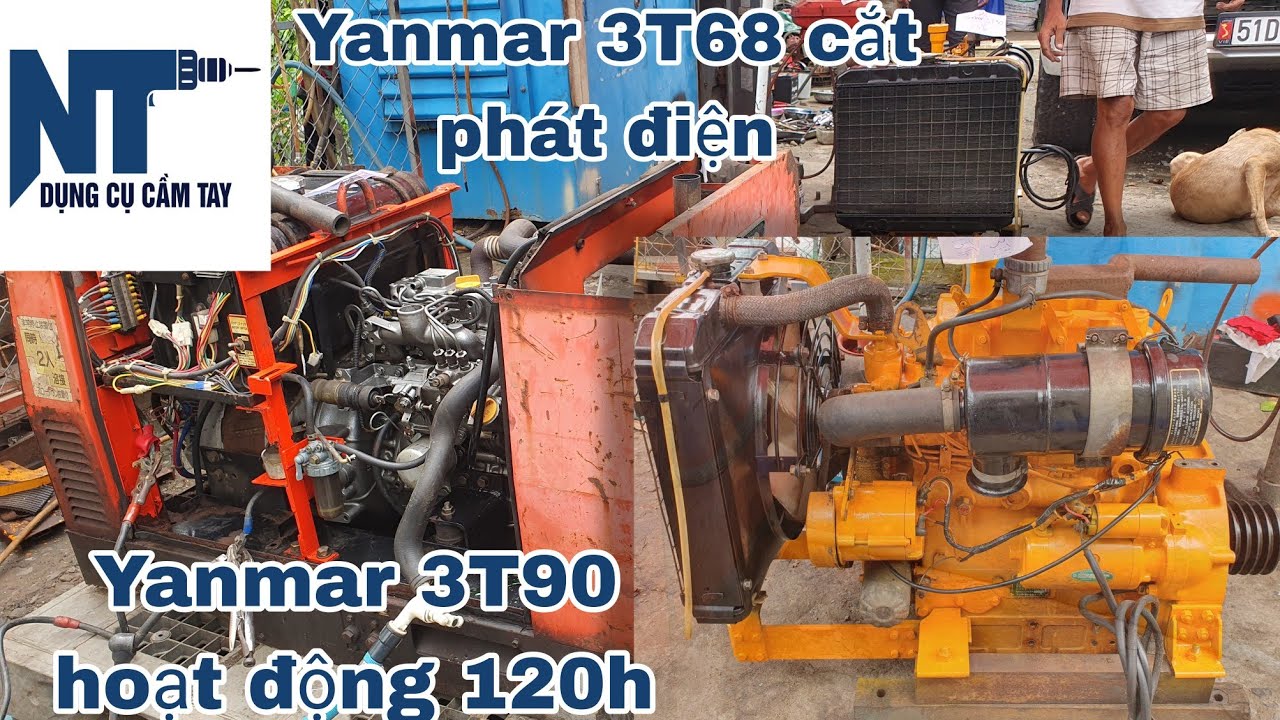 Yanmar 3T90 hoạt động 120h , 3T68 lốc xám cắt phát điện | LH 0914711438 ...