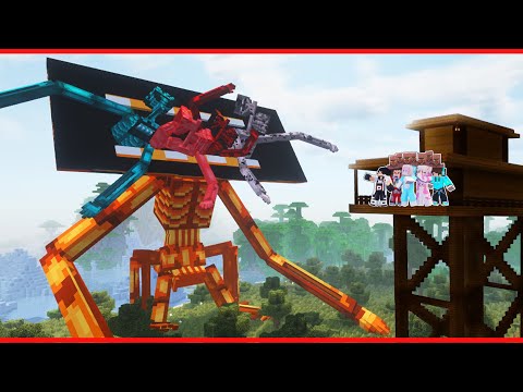 1000 HARI DI ADOPSI JADI SIREN HEAD MEGAHORN DI MINECRAFT !  SEMUA TERSESAT DI HUTAN ALASKA