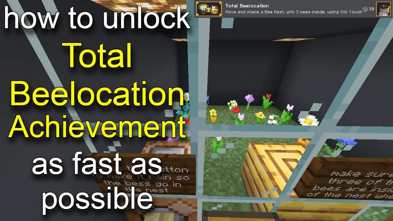 Minecraft Bedrock - Total Beelocation Achievement Guide - YouTube