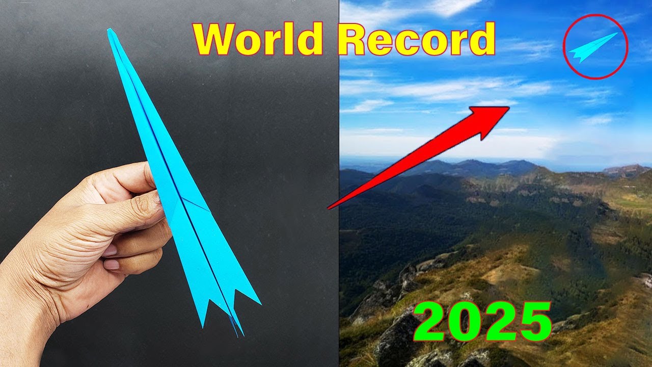 How to Make a World Record Paper Airplane - New World Record 2025 - YouTube