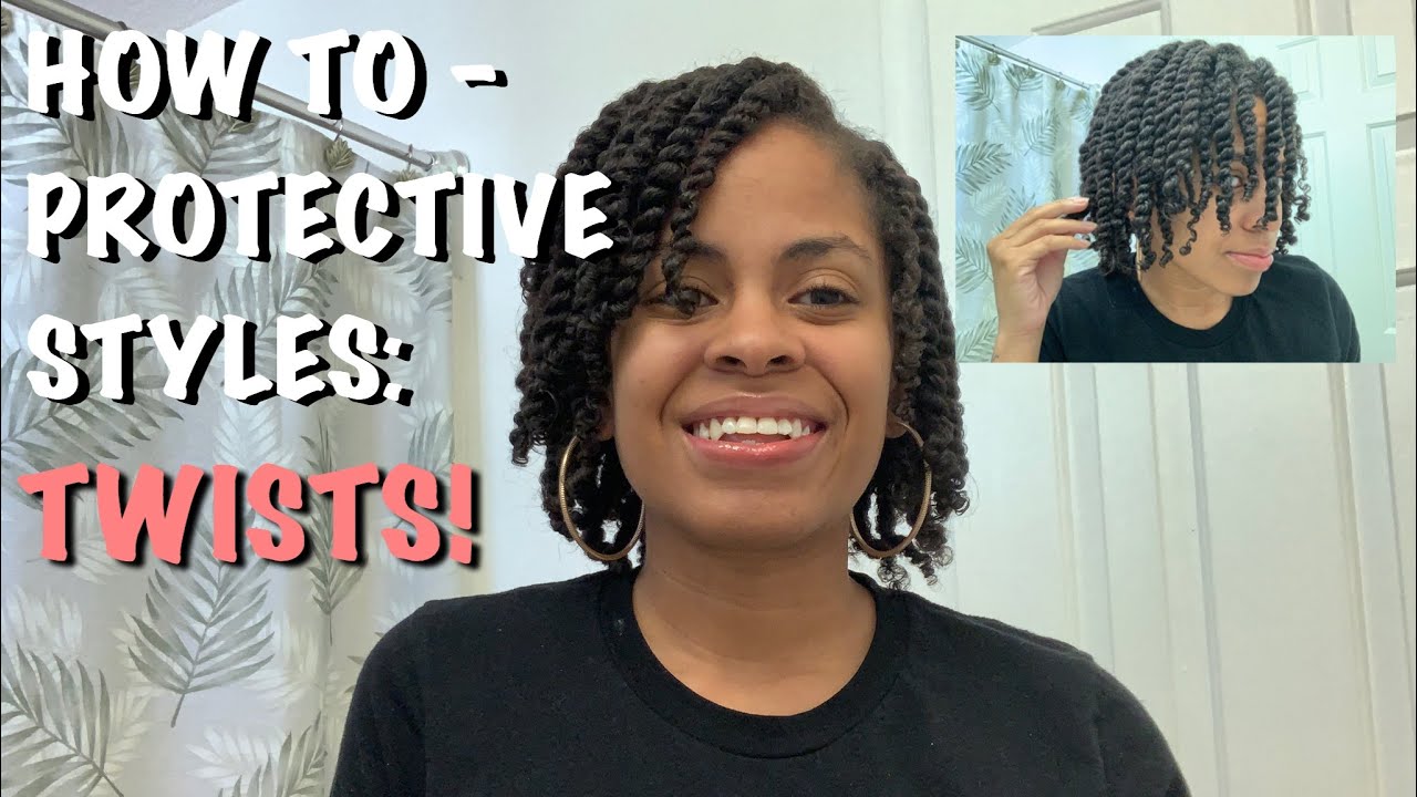 HOW TO - Protective Styles: Twists on Natural Hair - YouTube