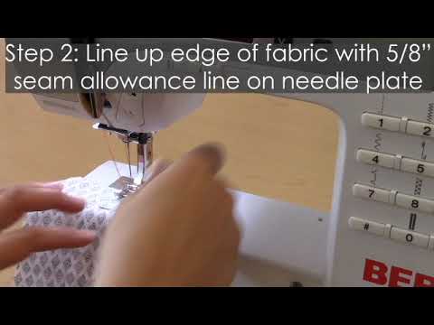 How to sew a #301 lockstitch seam sample - YouTube