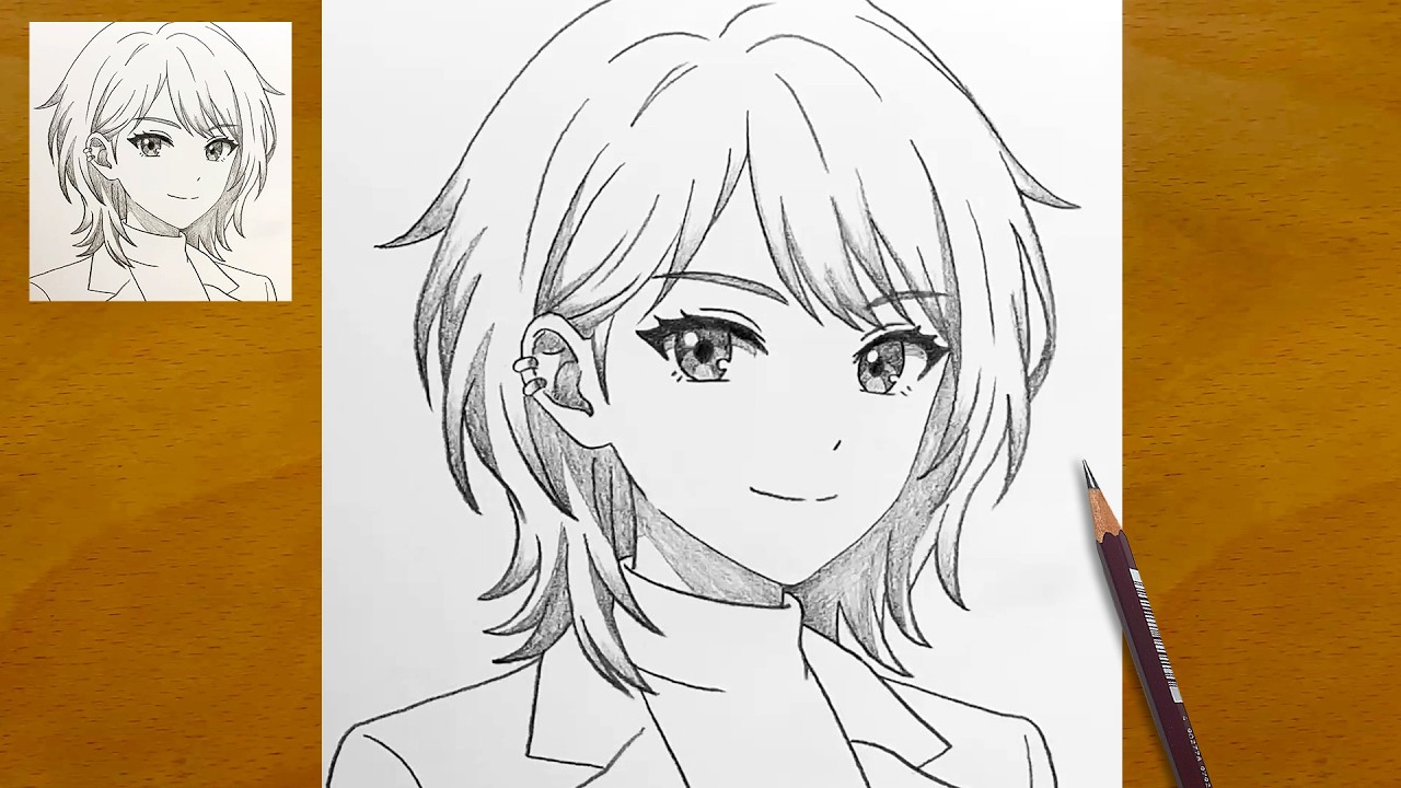 Drawing a Cool Anime Girl from Scratch | Step by Step Pencil Art - YouTube