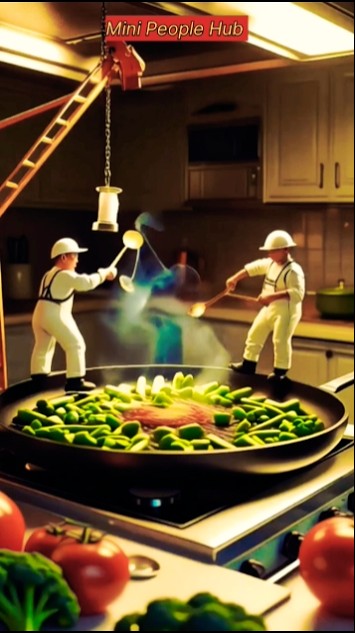 Mini workers cooking/viral mini workers #reels #food #ytshorts #ai # ...
