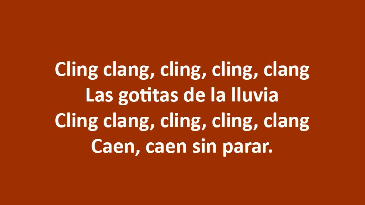 La lluvia Letra de Spanish cancion infantil - YouTube