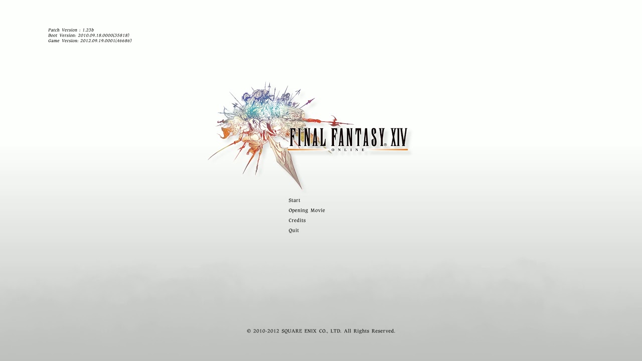 Final Fantasy XIV - 1.23b Title Screen - YouTube