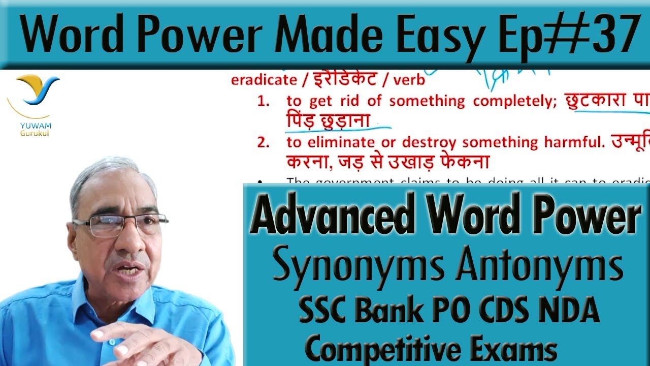 #eradicate || Word Power Made Easy Ep#37 || Advanced Word Power ...
