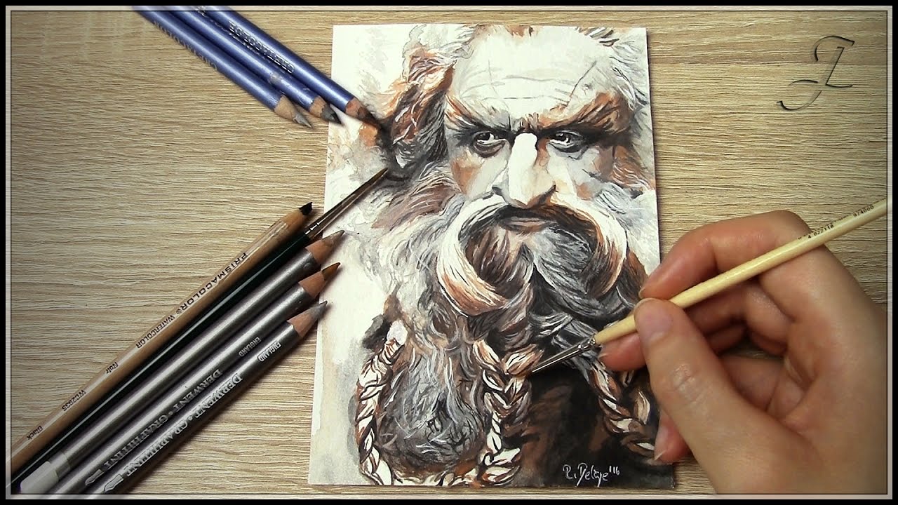 Óin (John Callen) - The Hobbit | Speed Art Watercolor Painting - YouTube
