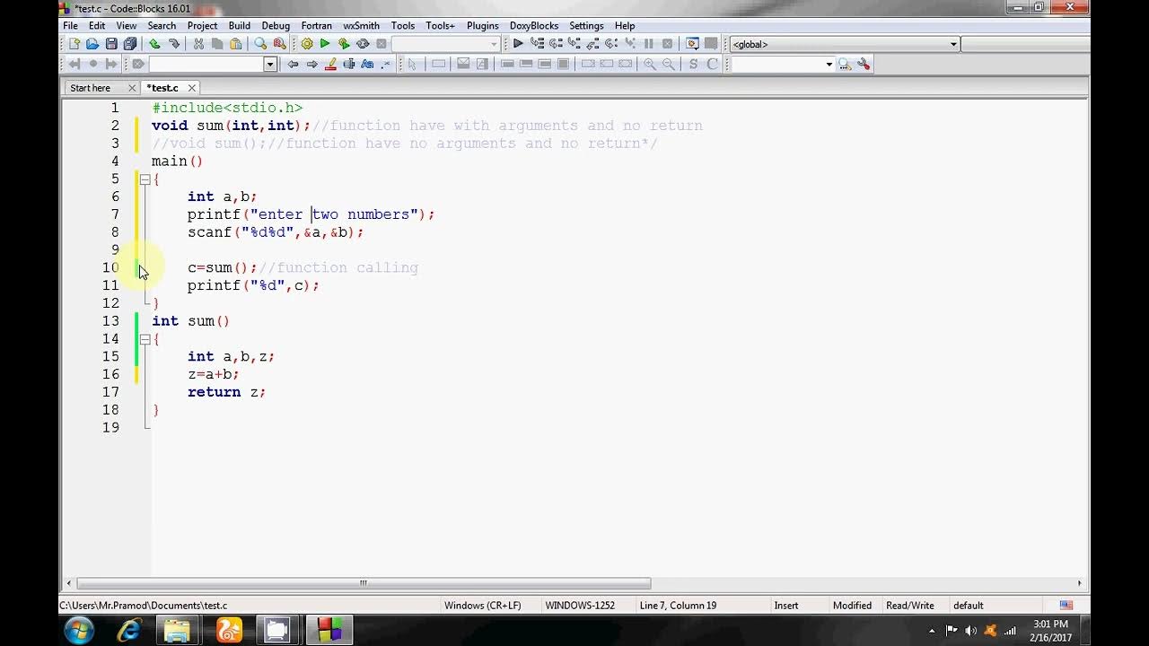 Function in C language part 4 - YouTube